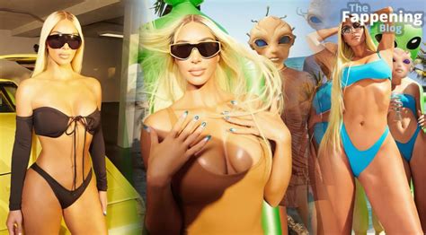 Kim Kardashian Poses In Bikinis For Her Skims Swim Campaign 14 Photos