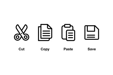 Set Of Simple Flat Copy Paste Icon Illustration Design Copy Paste Symbol Collection With