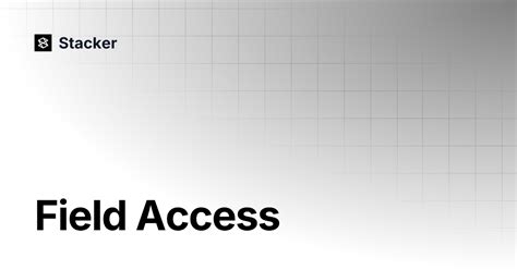 field access stacker