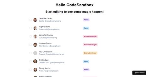React Codesandbox