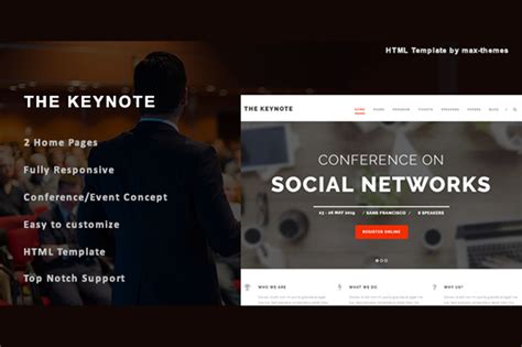 The Keynote Conference Event HTML Template