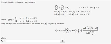 Solved 1 Point Consider The Boundary Value Problem 1