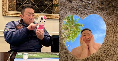 혈자리 누르는 거 아냐 생매장 시점 마동석 헬로키티 휴대폰 케이스 손에 쥔 모습에 네티즌들 뜨거운 반응