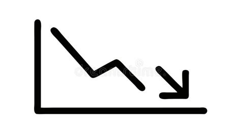 Decreasing Line Graph Icon Downward Trend Data Analysis Vector Design