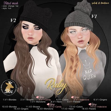 Second Life Marketplace 12doe Ruby V2 Candy Rare