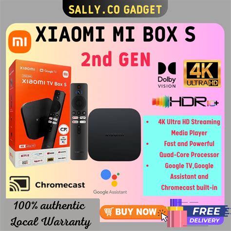 Ready Stock Xiaomi Mi Tv Box S Nd K Ultra Hd Streaming Media Player Android Shopee