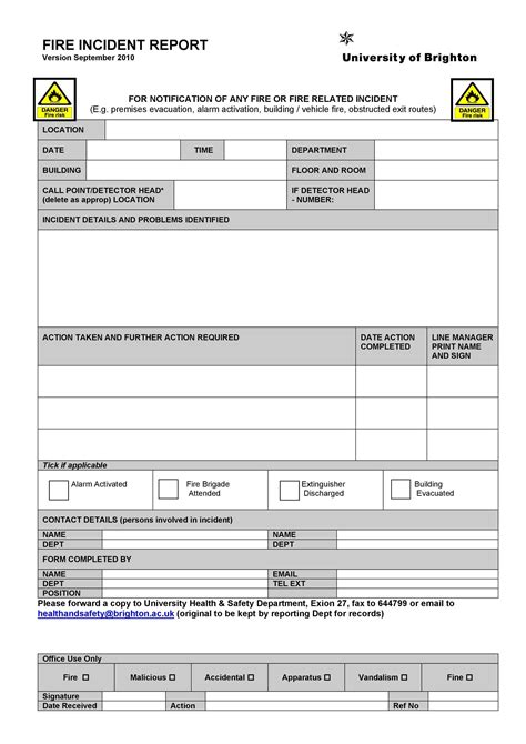 Free Free Incident Report Templates Word Excel Formats