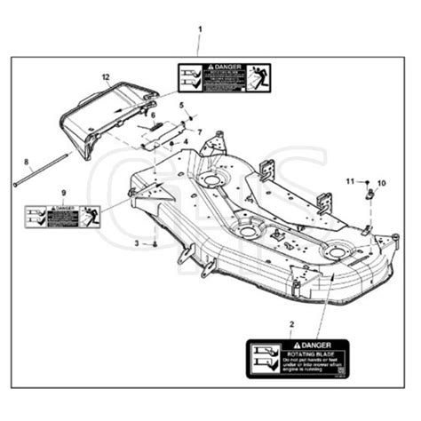 John Deere X540 Pc9527 Mower Deck St1014652 Ghs