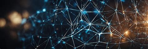 Premium Photo Abstract Plexus Blue Geometrical Shapes Connection And