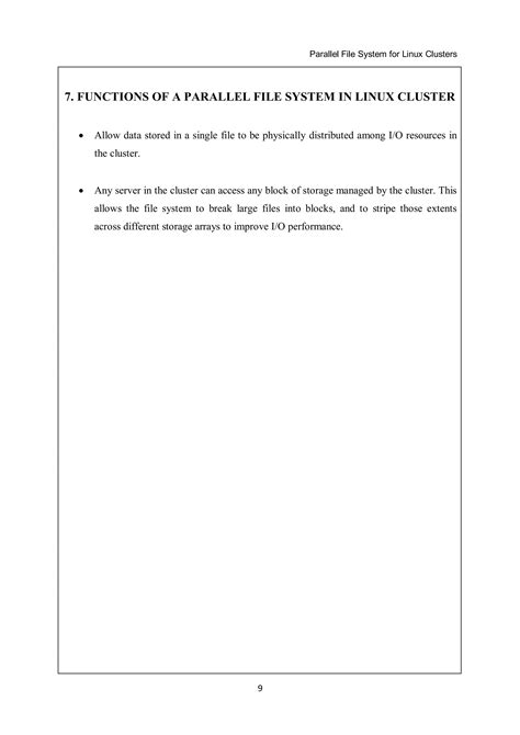 Parallel File System For Linux Clusters Pdf Operating Systems Computer Software And