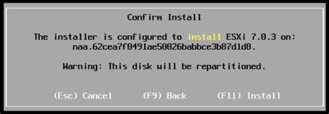 Installing VMware ESXi Omniverse Deployment