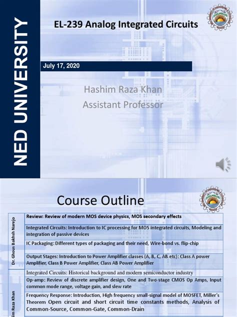 Lecture 1 Pdf Amplifier Semiconductor Device Fabrication