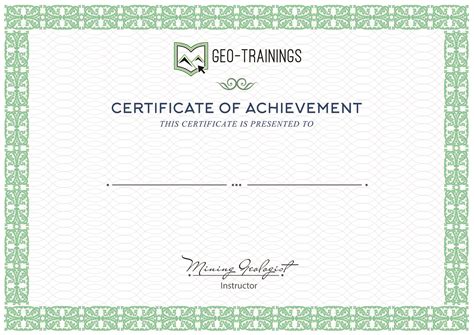 Certificate Geo Trainings Earth Science Made Easy