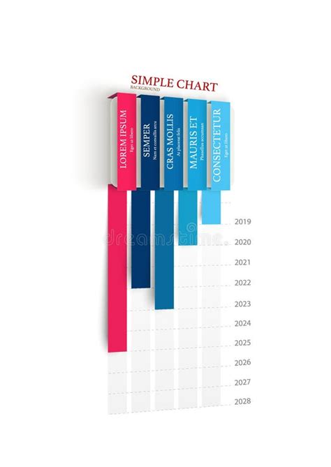 Simple Colourful Flat Chart Timeline Graph Diagram Stock Vector Illustration Of Graphic