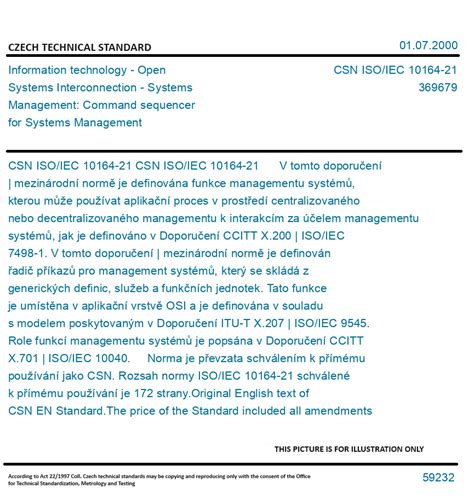CSN ISO IEC 10164 21 Information Technology Open Systems Interconnection Systems