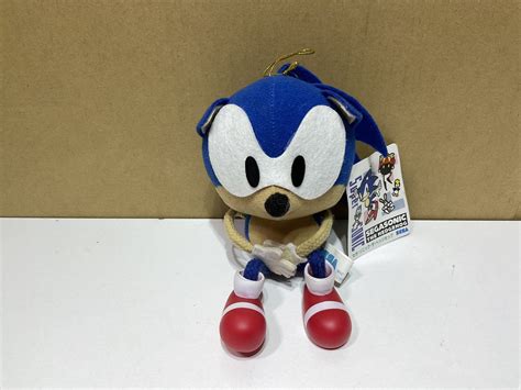 1992 Stringy Sonic The Hedgehog Plush Toy Figure Sega Rare Vintage Ufo Prize Japanese