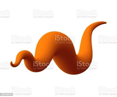 트렌디한 추상 다채로운 액체 모양 오렌지 그라데이션 파도와 유체 요소 3차원 형태에 대한 스톡 벡터 아트 및 기타 이미지 3