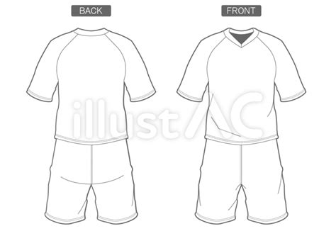 サッカーユニフォームテンプレートイラスト No 23025914｜無料イラスト・フリー素材なら「イラストac」