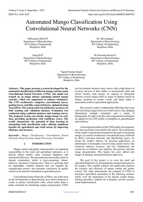 Pdf Automated Mango Classification Using Convolutional Neural Networks Cnn