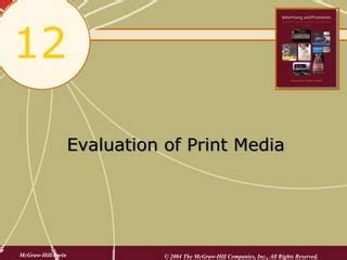 Chap Evaluation Of Print Media PDF