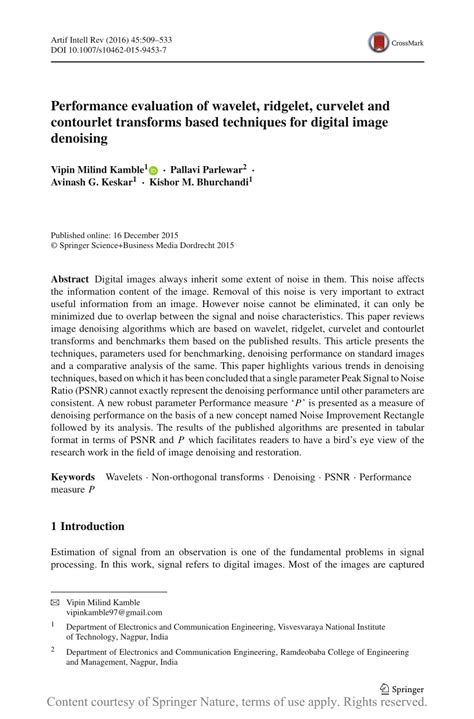Performance Evaluation Of Wavelet Ridgelet Curvelet And Contourlet Transforms Based Techniques