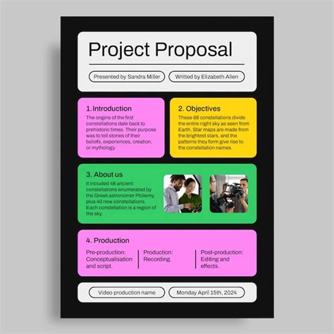 사업 제안 템플릿 설계 무료 벡터