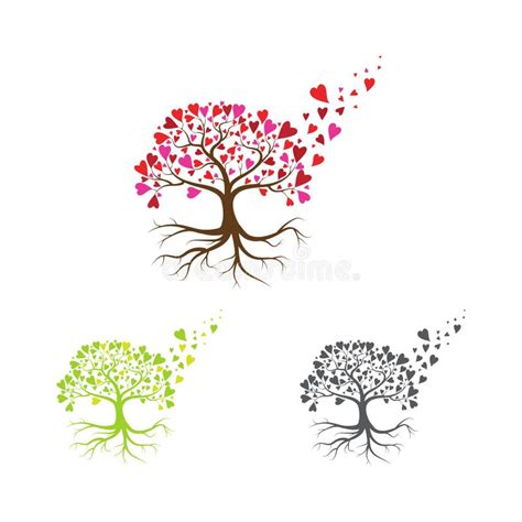 Love Tree With Heart Leaves Vector Illustration Stock Vector Illustration Of Card Beauty