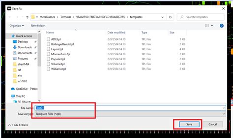 วิธีการ Save Template บน Metatrader4 ทริค Mt4