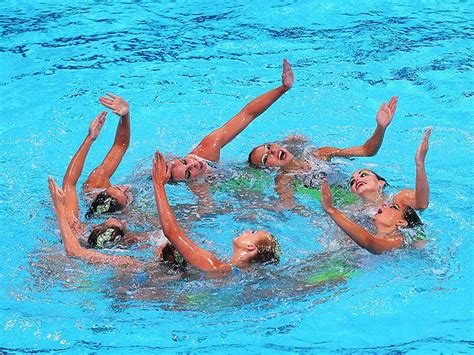 Синхронное плавание Часть 2 фигуры высшего пилотажа в Барселоне Synchronized Swimming