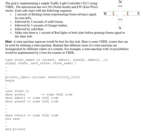 The Goal Is Implementing A Simple Traffic Light