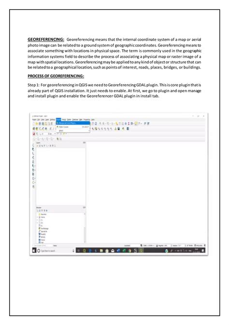 Process Of Georeferencing In Qgis Docx