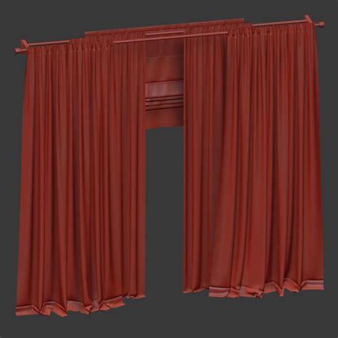 얇은 명주 그물과 커튼 3d 모델 19 Unknown Free3d