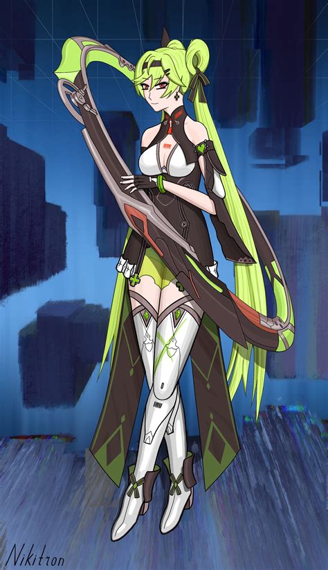 Ai Hyperion Lambda And Ai Hyperion Lambda Honkai And 1 More Drawn By Nikitron Xd Danbooru