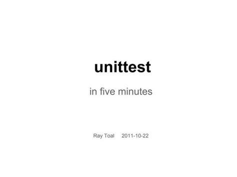 Python Nose A Unittest Based Testing Framework For Python That Makes…