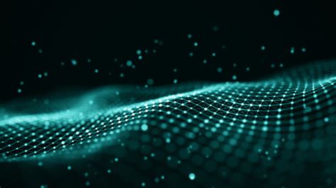 데이터 기술 그림입니다 추상 미래 배경입니다 연결 점과 어두운 배경에 선 파 입자의 물결입니다 0명에 대한 스톡 벡터 아트 및 기타 이미지 Istock