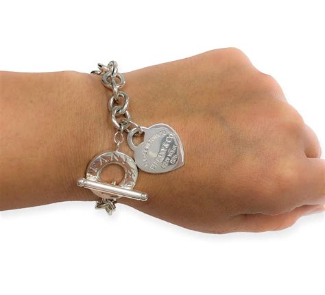 Tiffany And Co Sterling Silver Return To Tiffany Heart Tag Link Toggle Bracelet For Sale At