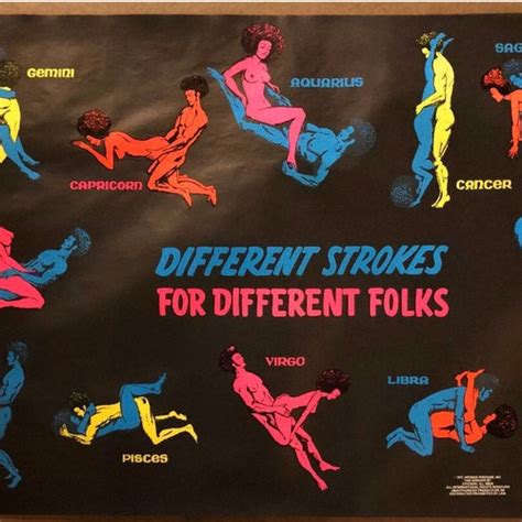Blacklight Poster Sex Position Different Strokes Different Etsy