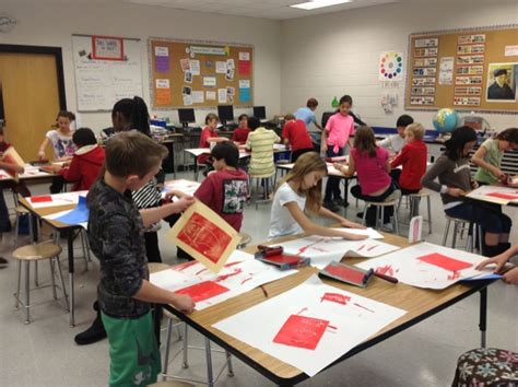 Mrs Knights Smartest Artists Reductive Printmaking For Winter
