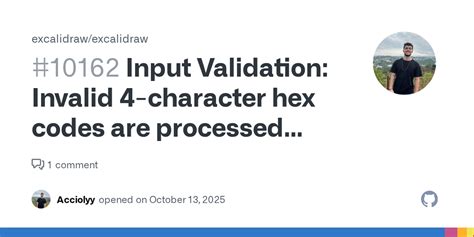 Input Validation Invalid 4 Character Hex Codes Are Processed