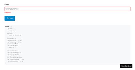formik codesandbox template forked codesandbox