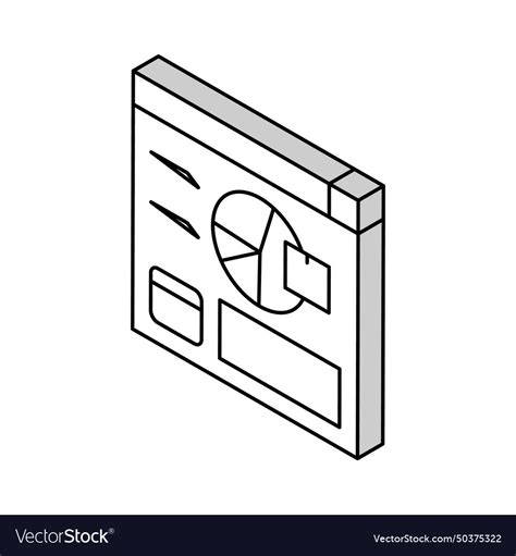 Inventory Forecasting Report Isometric Icon Vector Image