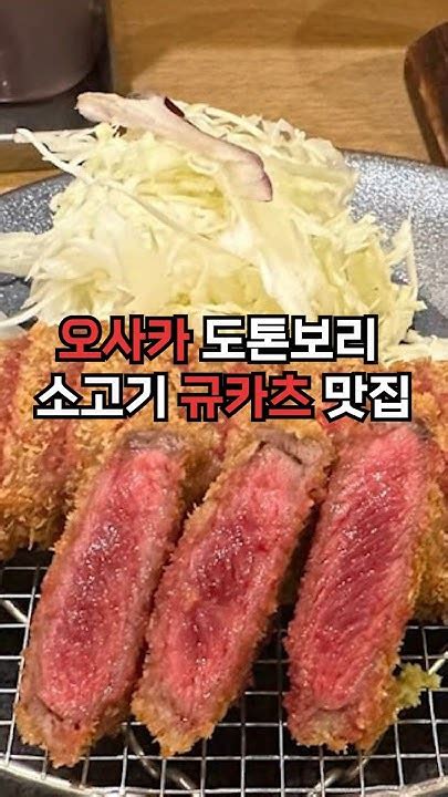 도톤보리에서 먹어봐야될 소고기까스규카츠 맛집 Youtube