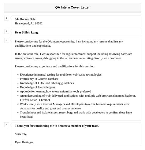 QA Intern Cover Letter Velvet Jobs QA Intern Cover Letter Velvet Jobs