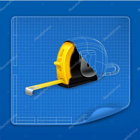 Tape Measure Drawing Blueprint Vector Stock Vector By ©natis76 12836517