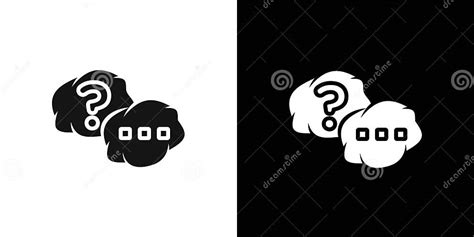 Questions And Answers Icon Flat Vector Set Outline Stock Vector Illustration Of Letters