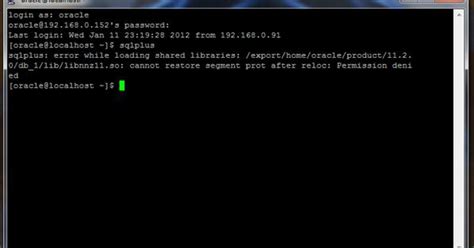 Error Cannot Restore Segment Prot After Reloc Permission Denied