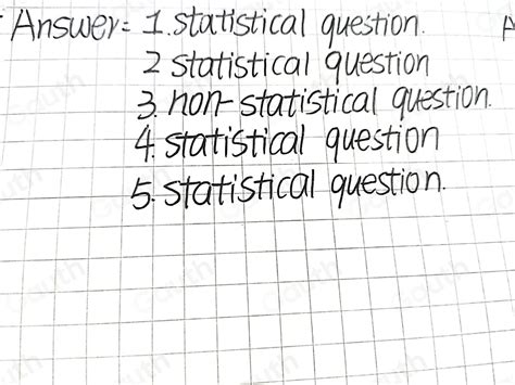 Solved Determine Whether The Following Is Statistical Or Non