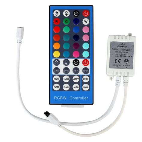 IR RGBW LED Controller Keys DC V A W For RGBW LED Strip Meters Distance In RGB