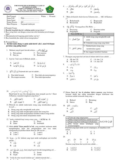 Tarjamah Lafdziyah Tqa Pdf