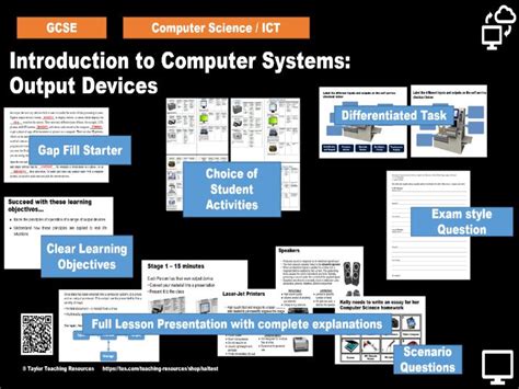 Output Devices Computer Science Ict Gcse Full Lesson Teaching Resources